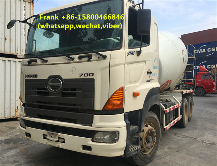 8 CBM Hino Used Concrete Mixer Trucks 25000 Kg Rated Load Manual ...